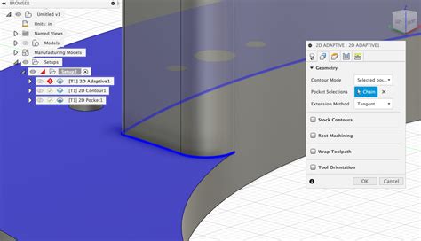 unsupported geometry for 2d open pocket detection in hsmworks