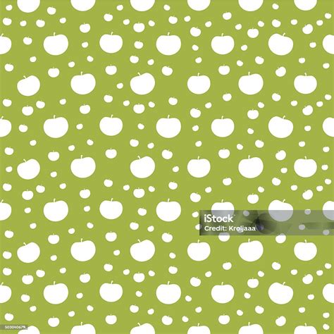 Seamless Pattern Of Apples Vector Illustration Beautiful Background