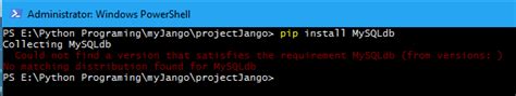 python pip install mysqldb is not working in my pc and some other