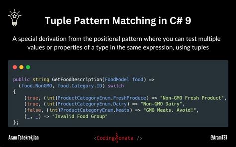 💡 tuple pattern matching in c 9 share your experience ♻ aram