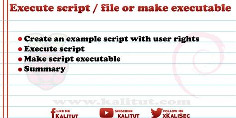 execute script file or make executable execution script prefixes
