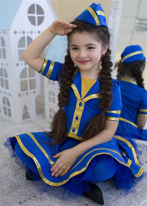 Stewardess Costume For Girls 130206 Sizes 3 4 Years 5 6 Years 7 8