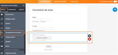 como criar formulários de upload de arquivos