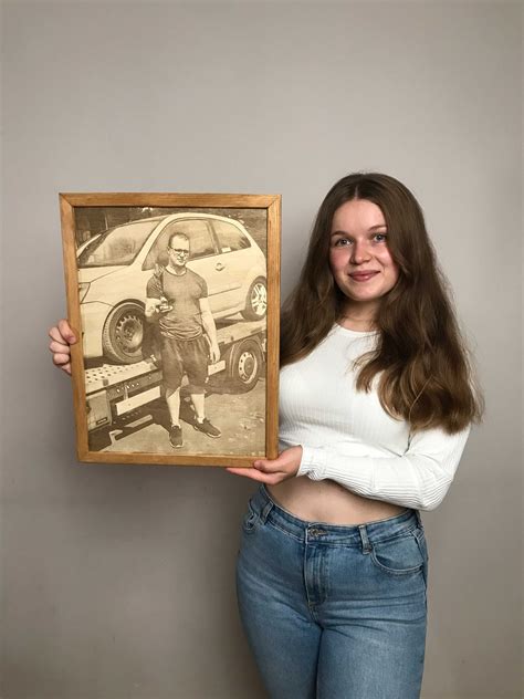 Portret Obraz Ze Zdjęcie Na Desce Jako Prezent Na Urodziny Warszawa