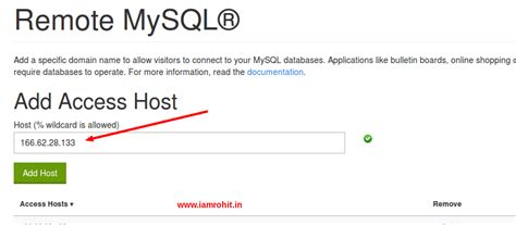 how to connect remote mysql database in php