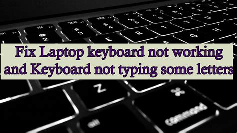 how to fix laptop keyboard not working windows 10 8 7 keyboard
