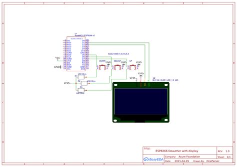 esp8266 deauther with display easyeda open source hardware lab