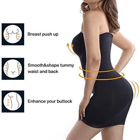 Md Womens Strapless Full Body Slip Shaper Seamless Smoother Tube Slip