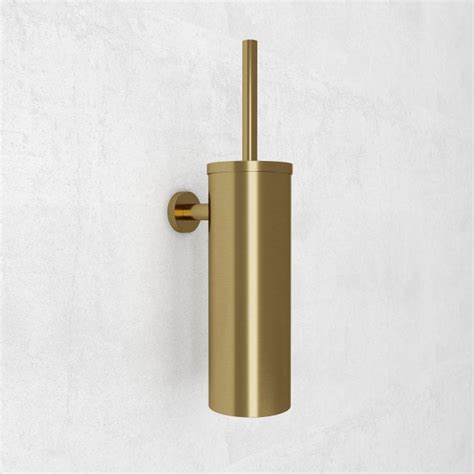 Urban Brushed Gold Wall Mounted Toilet Brush Lusso