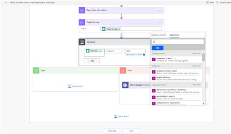 using flow with forms to post a yes or no response power platform