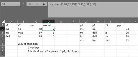 excel array count frequencies with multiple conditions stack overflow