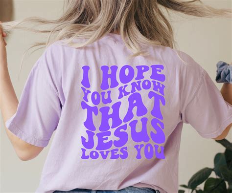 Jesus Loves You Tshirt Christian Tees Preppy Aesthetic Etsy