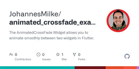 github johannesmilke animated crossfade example the