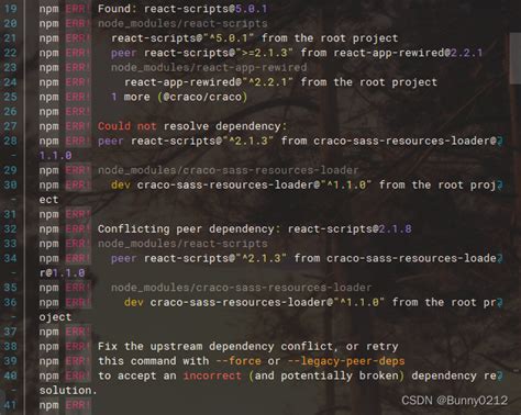 npm install报错 fix the upstream dependency conflict or retrynpm err