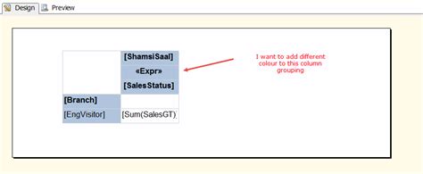 solved ssrs display different colour for each column group header