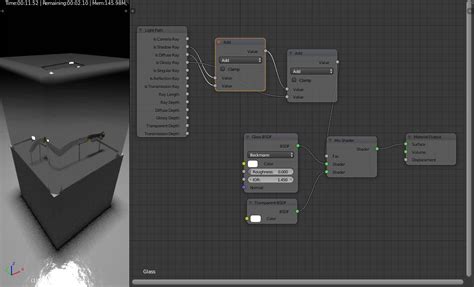 cycles render engine glass shader blocks light