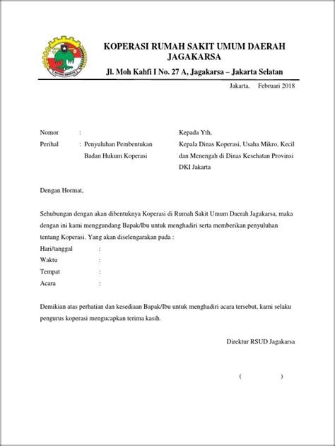 Contoh Surat Permohonan Pendirian Koperasi Surat Permohonan Desain