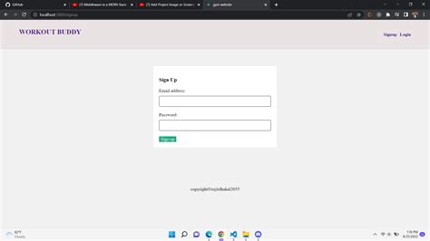 a gym app using react js