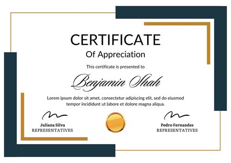 Professional Certificate Of Appreciation Templates 64600 Hot Sex Picture