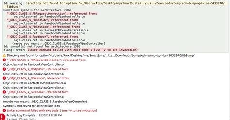 ios undefined symbols for architecture i386 linking