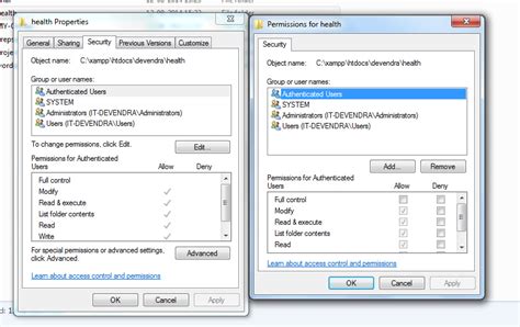 php scripts writes to file on localhost but not on iis server