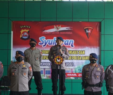 Satbrimob Polda Banten Menggelar Syukuran Dan Tradisi Kenaikan Pangkat