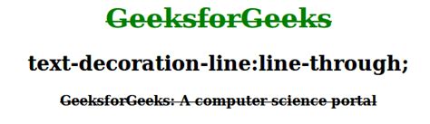 css text decoration line property geeksforgeeks