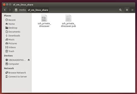 virtualbox shared folder between guest ubuntu and host