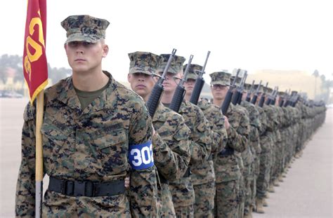 Us Marine Corps Usmc Recruits From Platoon 3025 Lima Company Stand