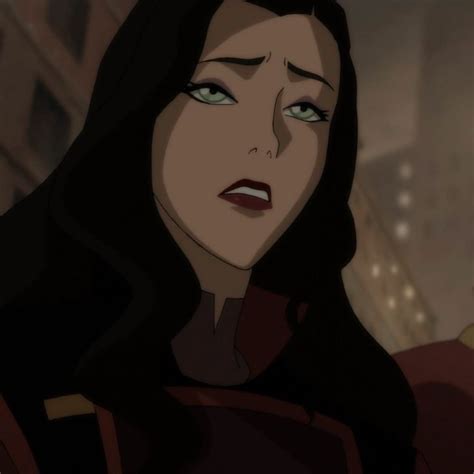 An Animated Image Of A Woman With Blue Eyes And Black Hair In A City