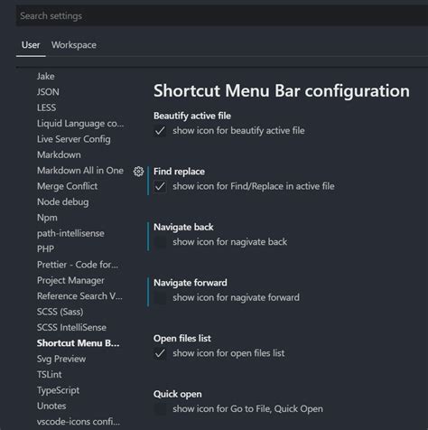 search · issue 7 · gorvgoyl shortcut menu bar vscode extension · github
