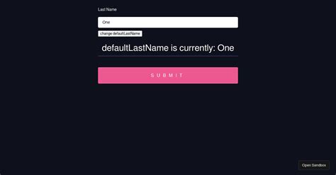 react hook form defaultvalues v7 forked codesandbox