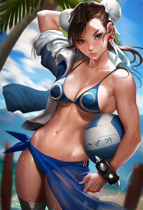 Wallpaper Anime Cartoon Black Hair Realistic Comics Chun Li