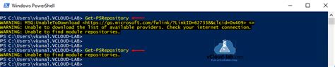 get psrepository warning unable to find module repositories vgeek