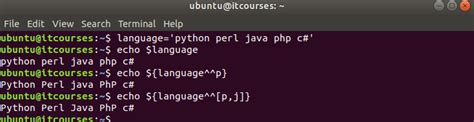 bash lowercase and uppercase strings