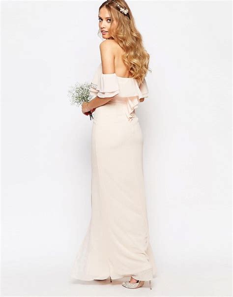 Image 2 Of Tfnc Wedding Bandeau Embellished Maxi Dress Bridesmaid