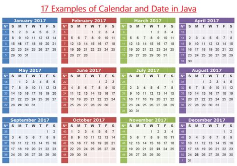 17 examples of calendar and date in java