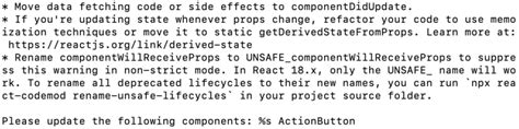 [warning] componentwillreceiveprops has been renamed and is not