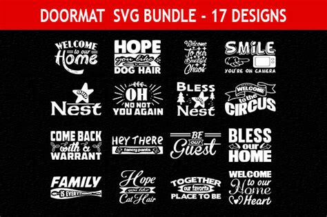 Doormat 17 Quotes Designs Bundle Graphic By Luxury Store · Creative Fabrica