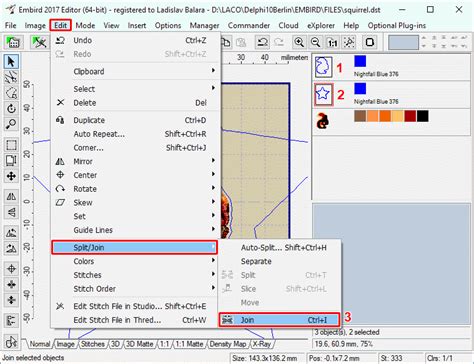embird embroidery software fill closed contours advanced