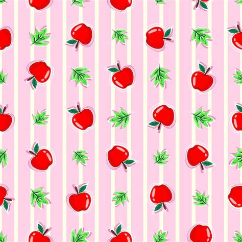 Premium Vector Apple Fruit Seamless Pattern Vector Pattern Design