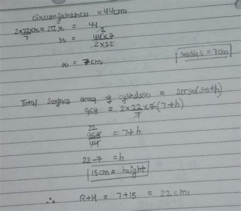18 the circumference of the base of a right circular