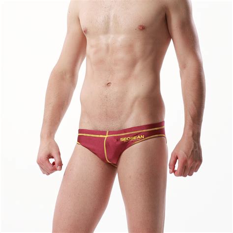 New Seobean Mens Sexy Low Waist Swim Bikini Briefs Comfy Swimwear Ebay