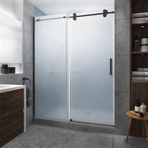 Aston Langham Xl 48 52 X 80 Frameless Sliding Shower Door With