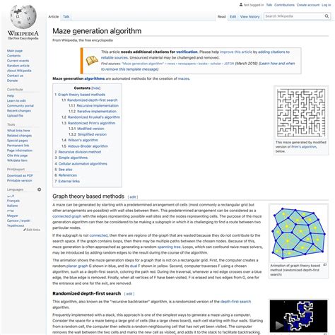 maze generation algorithm wikipedia — are na