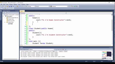 49 order of execution of constructors and destructors in inheritance