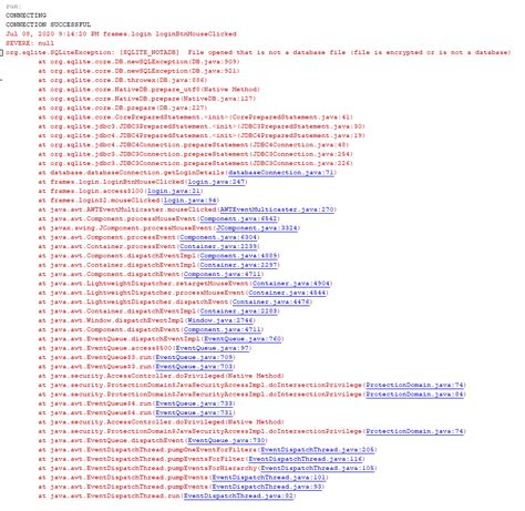 java org sqlite sqliteexception [sqlite notadb] file opened that is