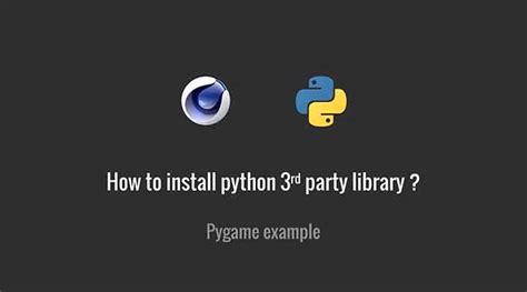how to install a 3rd party python library in cinema 4d lesterbanks
