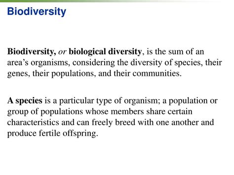 Ppt Ecology And Evolution Populations Communities And Biodiversity