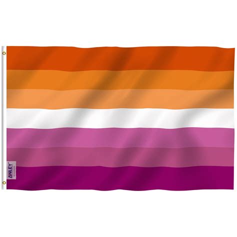 Anley Fly Breeze 3x5 Feet Sunset Lesbian Pride Flag Vivid Color And